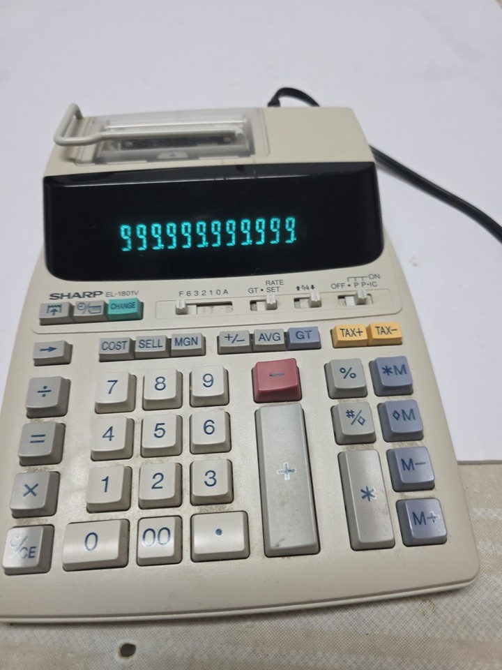 Sharp EL-1801V Printing Calculator Great Condition!!! | eBay