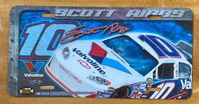 2015 SCOTT RIGGS VALVOLINE CAR # 10 NASCAR BOOSTER License Plate | eBay