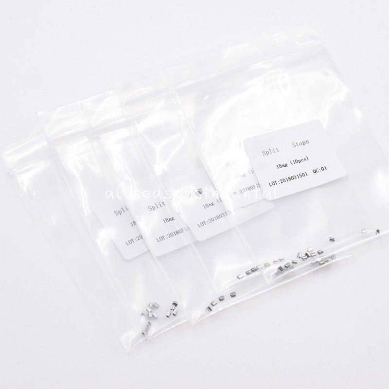 100 Pcs Dental Orthodontic Crimpable Hook Split Sliding Stops Universal ...