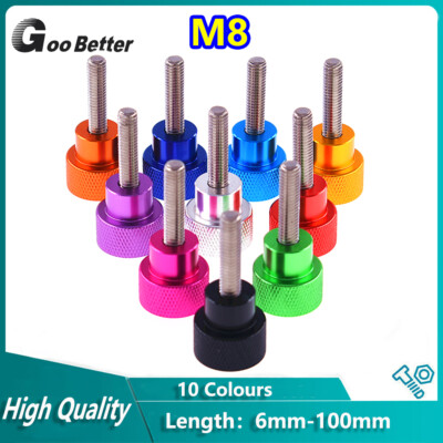 M8 Knurled Thumb Screw Hand Tighten Screw For Case Cover Hand Grip Knob ...
