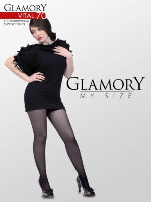 Glamory VITAL 70 Blickdichte Stützstrumpfhose Größe 40-42 Farbe Schwarz ...