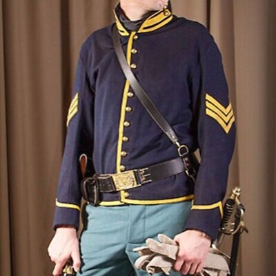New American War Union Army Cavalry Sergeant Navy Blue Wool Coat | eBay