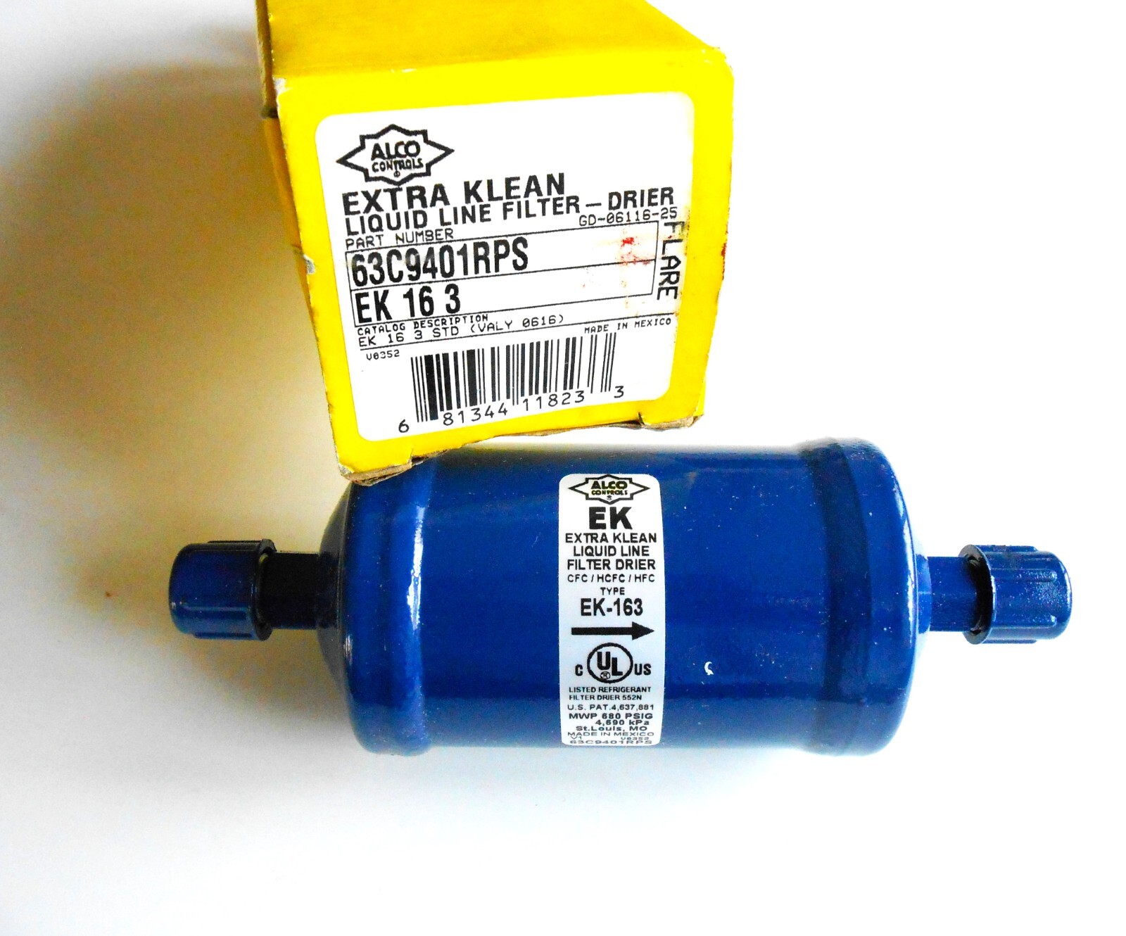 ALCO CONTROLS EXTRA KLEAN LIQUID LINE FILTER-DRIER EK 163 FLARE | eBay