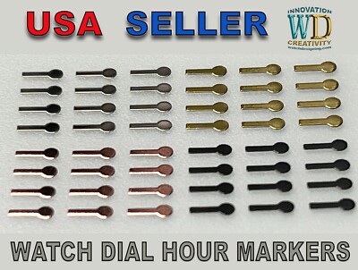 Watch Dial Hour SILVER GOLD BLACK ROSE G Markers Numerals Indexes Bars ...