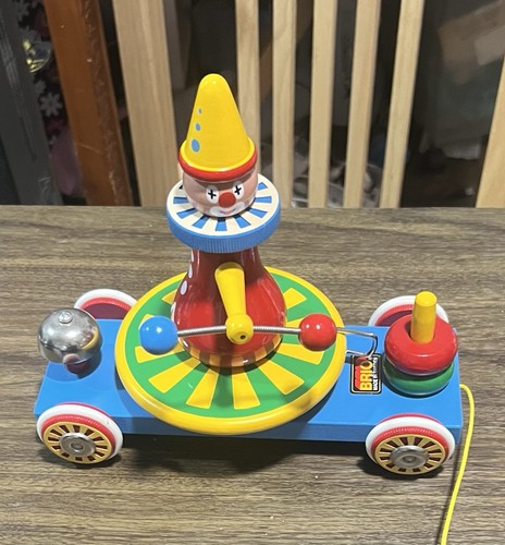 Vintage BRIO Clown Go Round Circus Wooden Pull Toy. Made in Sweden ...