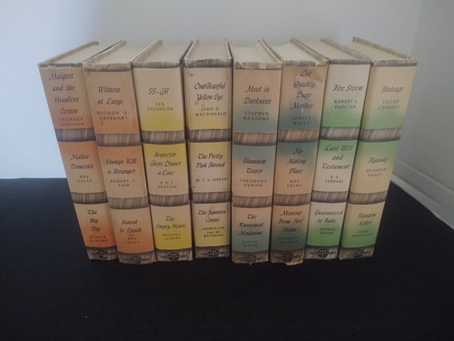LOT Of 8 Vintage Detective Book Club Mystery Novel Collection ...