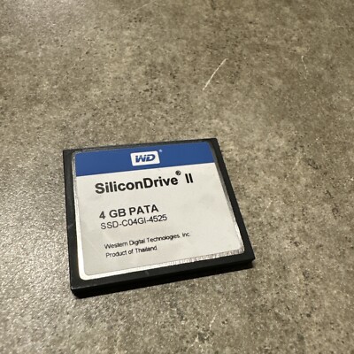 WD SILICONDRIVE II 4GB PATA SSD-C04GI-4525 CF CARD | eBay