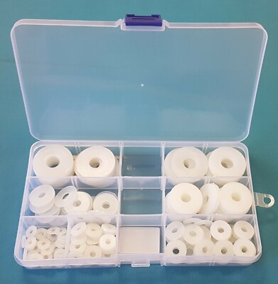 Nylon Plastic Repair/Large Washers/Shims Assorted Set / Kit 215pc Boxed ...