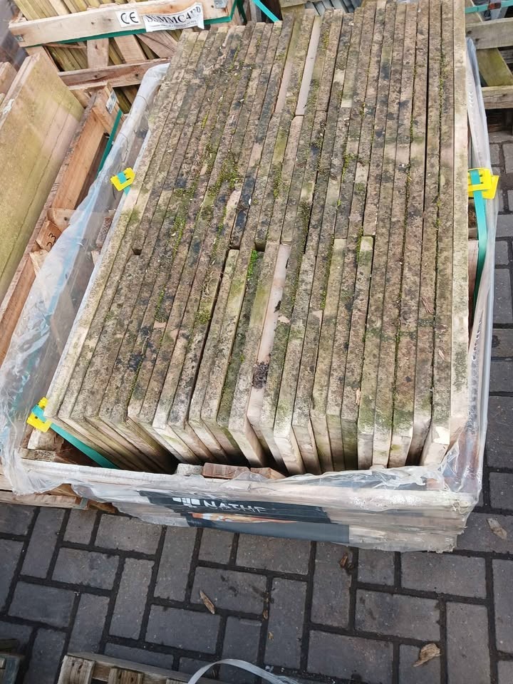 smooth natural stone paving ivory colour mixed size 22m thick | eBay UK