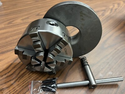 5” 6-JAW SELF-CENTERING LATHE CHUCK w 1-1/2”-8 Semi-finish Adapter Free ...