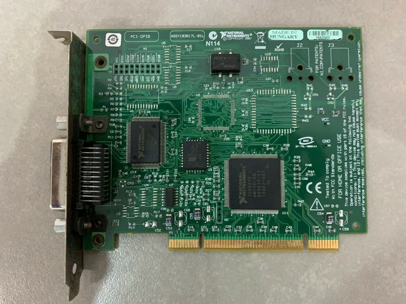 National Instrument PCI-GPIB IEEE 488.2 ASSY183617L-01L CARD - FREE ...