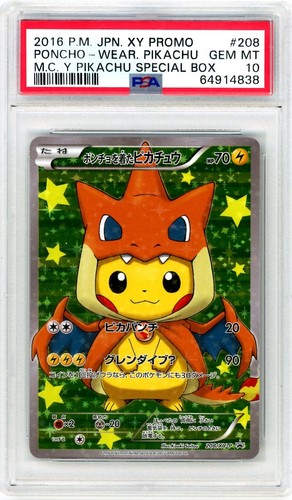 2016 Poncho Wearing Mega Charizard Y Pikachu Promo 208/XY-P Japanese ...