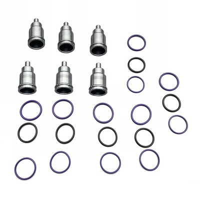 6X Fuel Injector Sleeve Cup Set for MACK MP7 MP8 MP10 21515329 21401136 ...