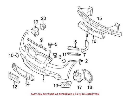 Genuine OEM Grille Front Center Lower for BMW 51117900764 | eBay