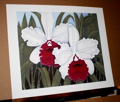 Smiling Orchids by Bill Hurd Floral Botanical limited edition signed | eBay