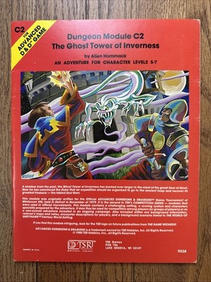 The Ghost Tower of Inverness Adventure Module - AD&D C2 9038 complete ...