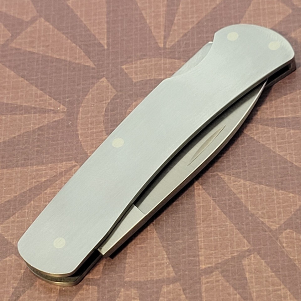 Hard Hat Knife Made In USA 3.13" Closed Lockback Stainless Steel Handle ...