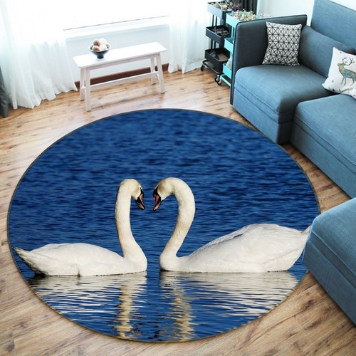 3D White Swan Lake B187 Animal Non Slip Rug Mat Elegant Photo Carpet ...