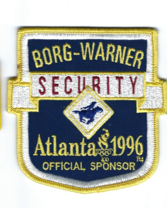 Borg-Warner Security - Atlanta 1996 Olympics Official Sponsor patch ...