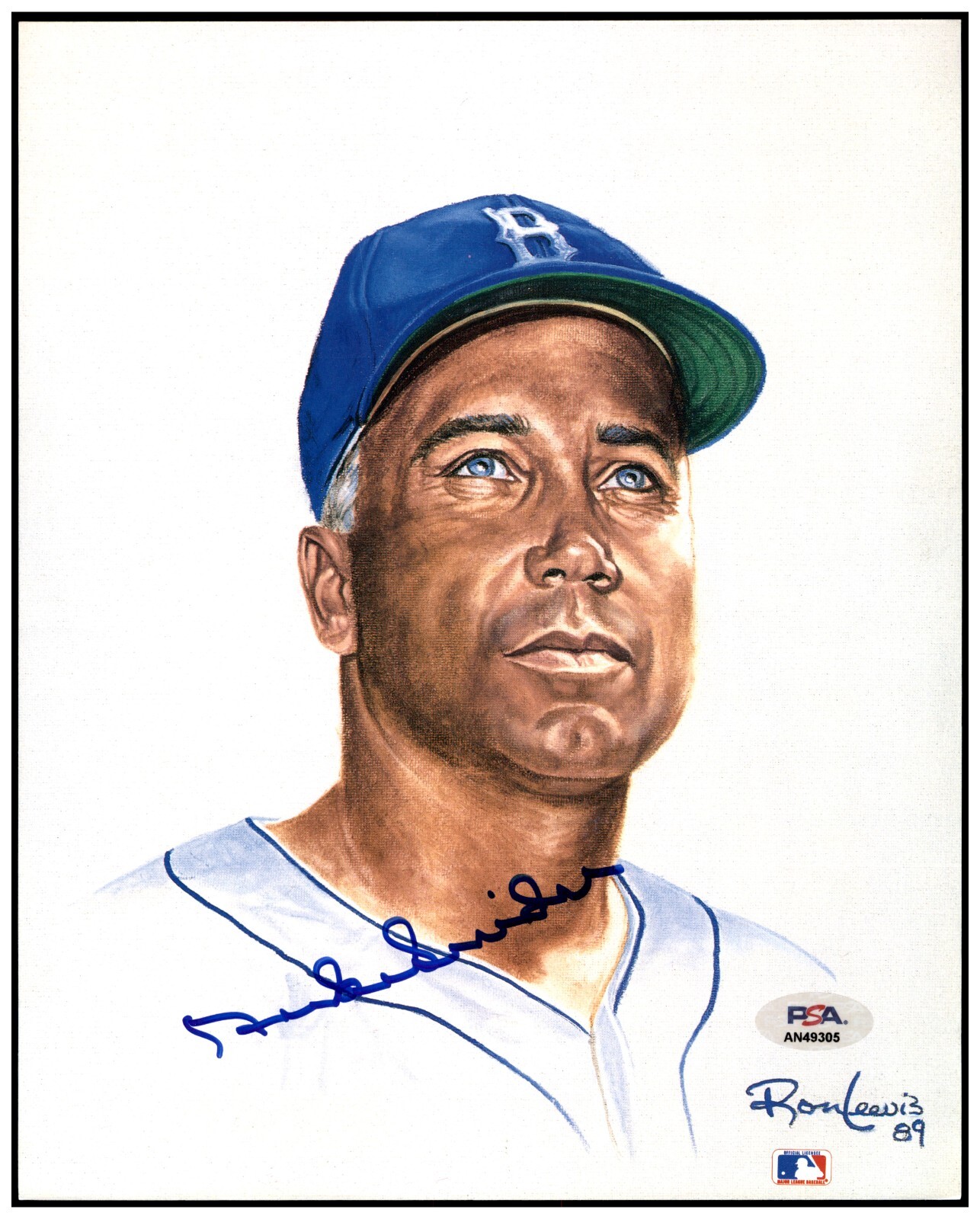 Duke Snider Autographed PSA/DNA Ron Lewis 8x10 Art Photo Living Legends ...