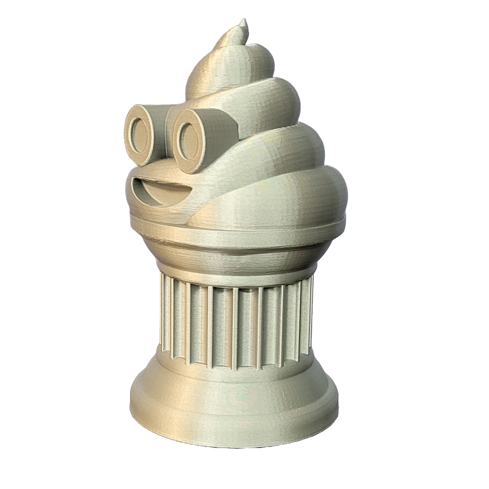 Poop Emoji Trophy - Great Award/Gift - 6" Silver Poop Emoji Trophy ...