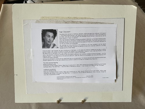 Vintage BONSECOURS MARKET Inge Claussen Signed Litho Canadian Art Card ...