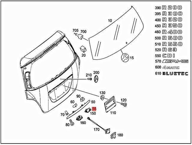 Mercedes-Benz 2518200166 Genuine OEM Factory Original Lens for sale ...
