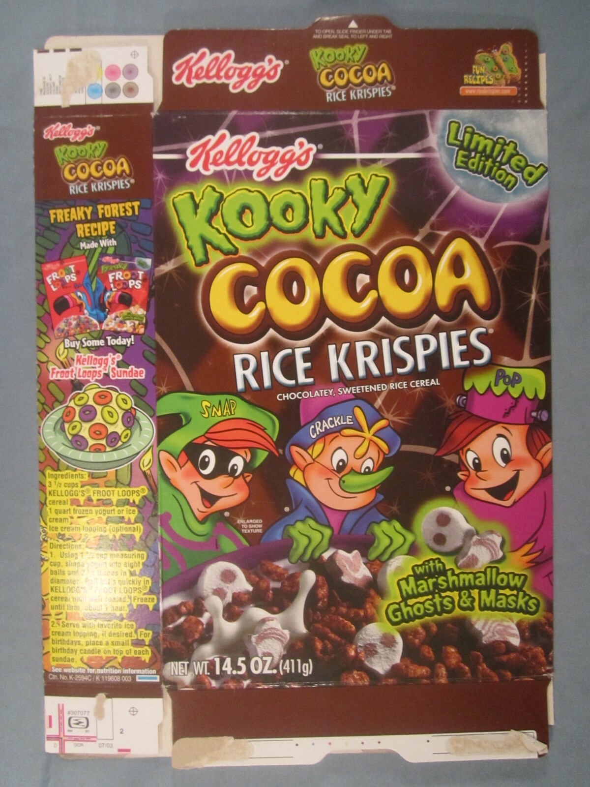 2003 MT Cereal Box KELLOGG'S Kooky Cocoa Rice Krispies [Y155C8ee] | eBay
