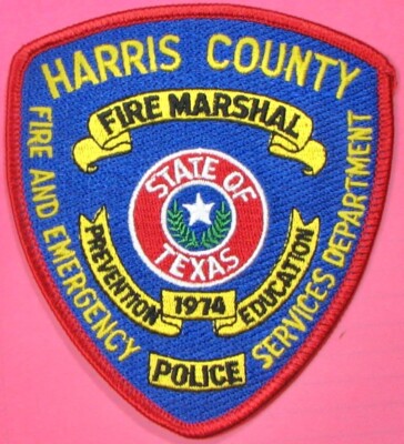 Harris County, TX Fire & Emergency Services Dept Patch 3.75"X4". PP20 ...