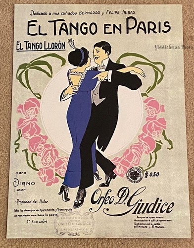 El TANGO EN PARIS Orfeo D Giudice poster Argentina EXCELLENT | eBay