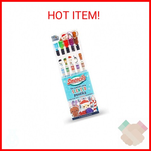 Holiday Smencils - HB #2 Patented Gourmet Scented Fun Pencils, 5 Count ...