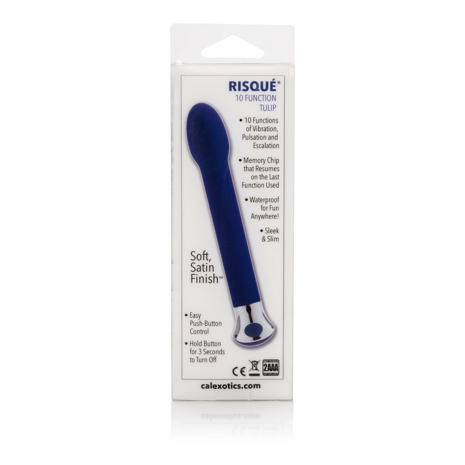 Cal Exotics Risque 10-Function Tulip Blue - Sleek Clitoral G-spot ...