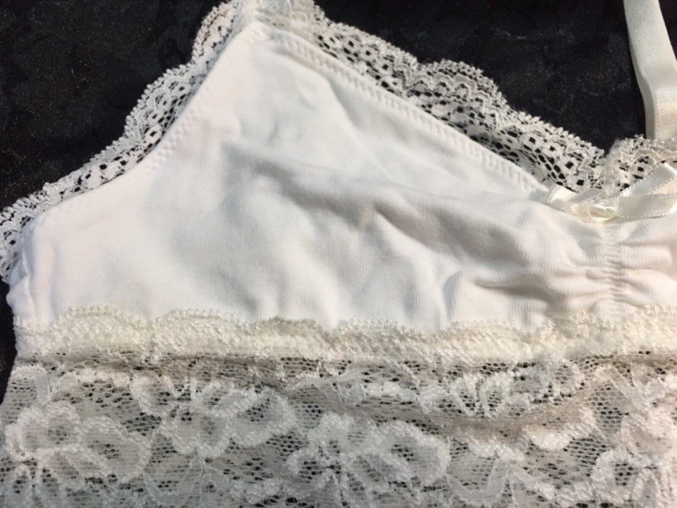 Bra H&M Size us 28a it0a eu60a Unpadded wireless white | eBay