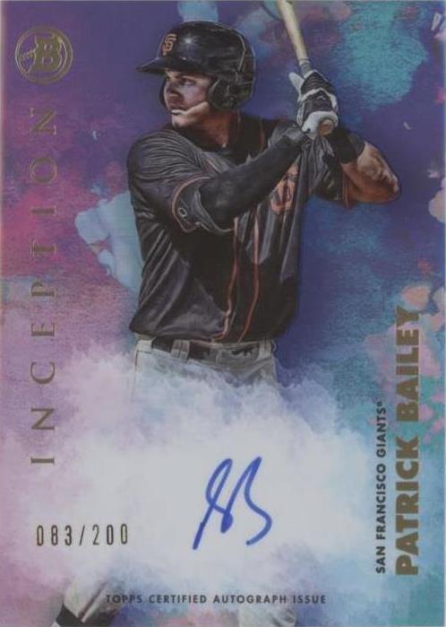 2021 Bowman Inception - Inception Autographs Patrick Bailey #PA-PB /200 ...