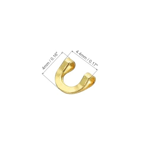 Fishing Spinner Clevis, Easy Spin U-Shaped Brass Links for 0.17" Gold ...