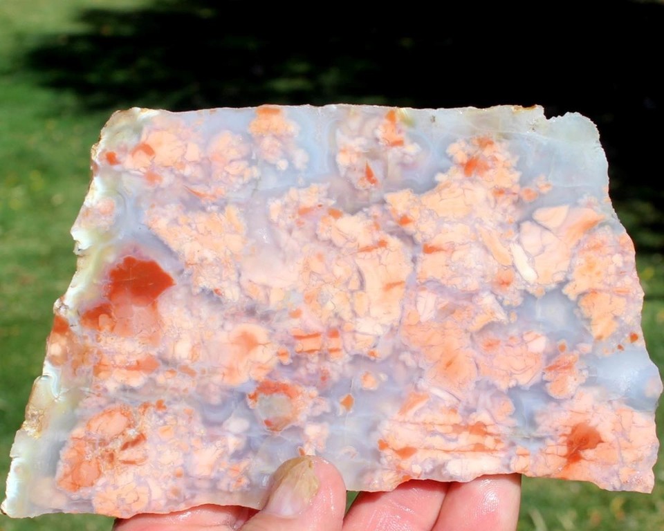 "NEW" COTTON CANDY AGATE SLAB 245 grams rough/jasper/cab/gem/mineral ...