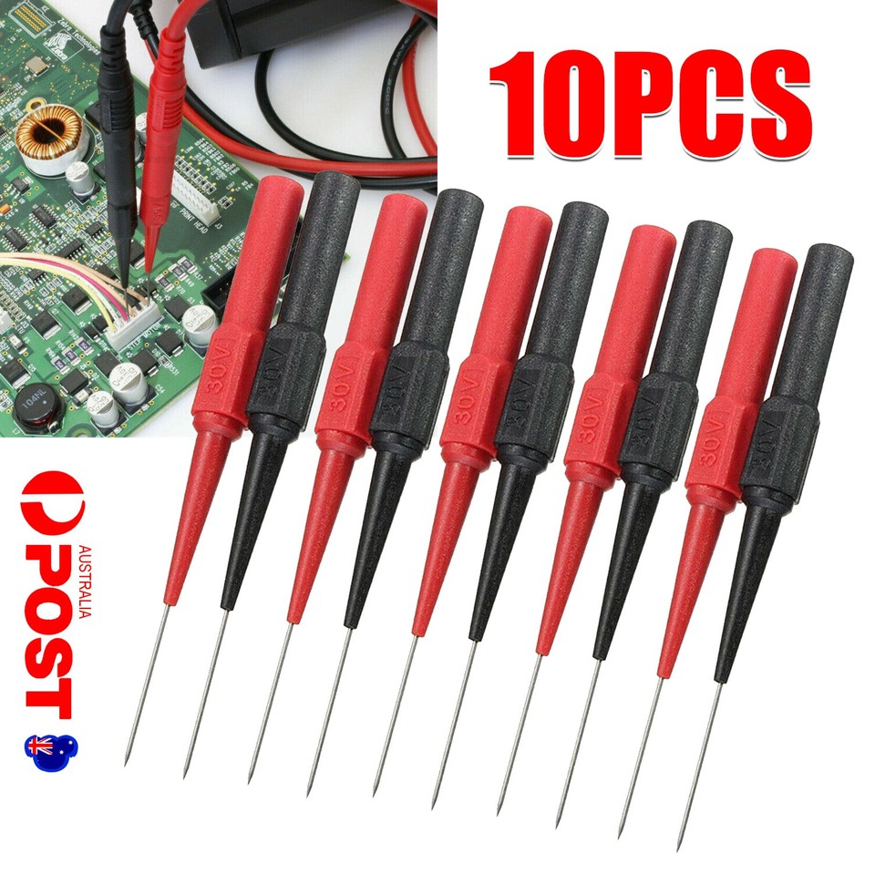 10PCS Multimeter Test Lead Back Probes Sharp Needle Micro Pin For ...