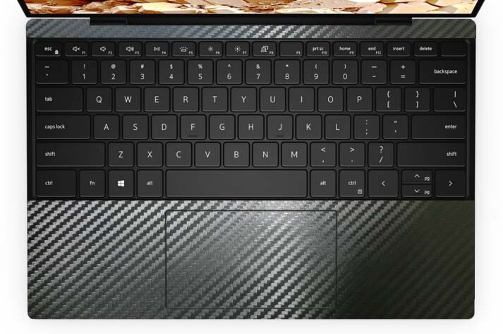 2-pack Black carbon fiber Palmrest Vinyl Decal Sticker Skin for Dell ...