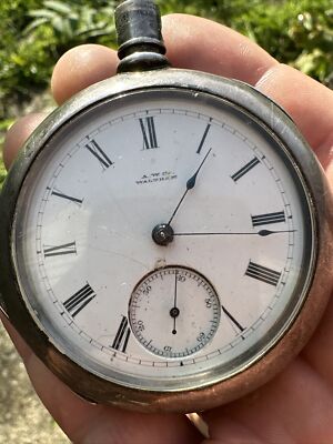 Awc Waltham Silver Pocket Watch | eBay