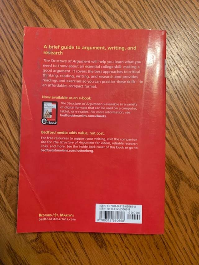 The Structure of Argument by Annette T Rottenberg & Donna Haisty ...