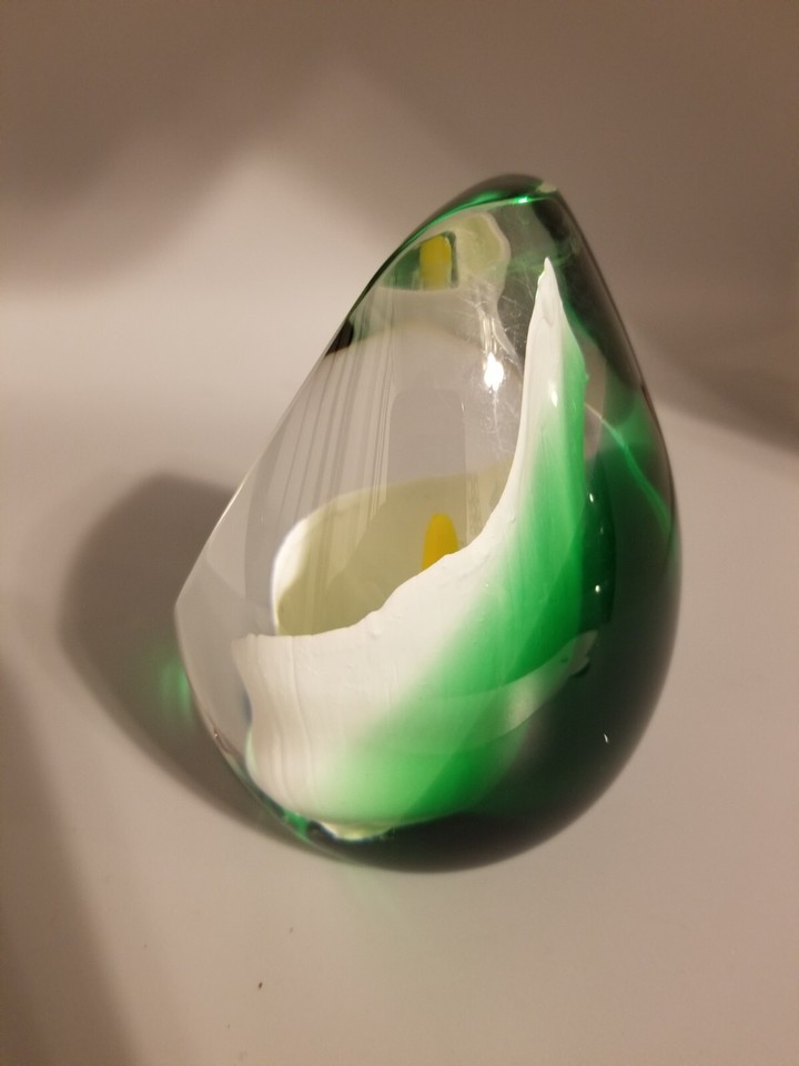 Rare Caithness Edinburg Scotland Limited Edition Calla Lily Paperweight ...