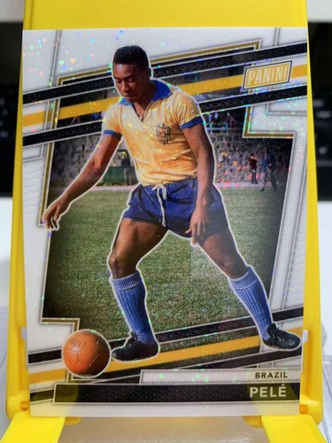 Pele 2024 Panini the National VIP White Sparkle Soccer Brazil Soccer ...