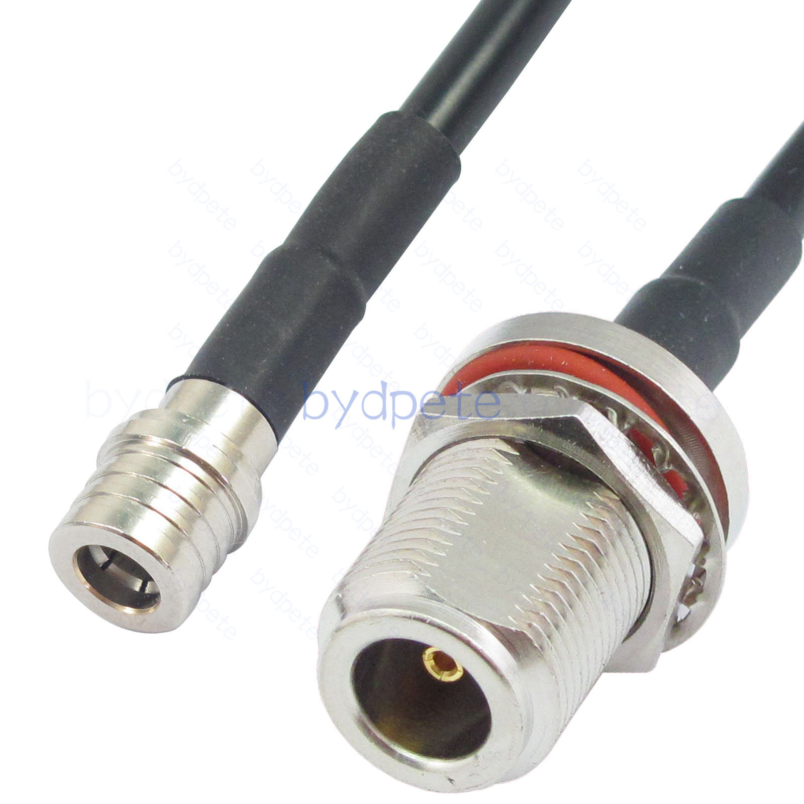 QMA Male Plug to N-Type Female Bulkhead Waterproof RG58 Coaxial Cable ...