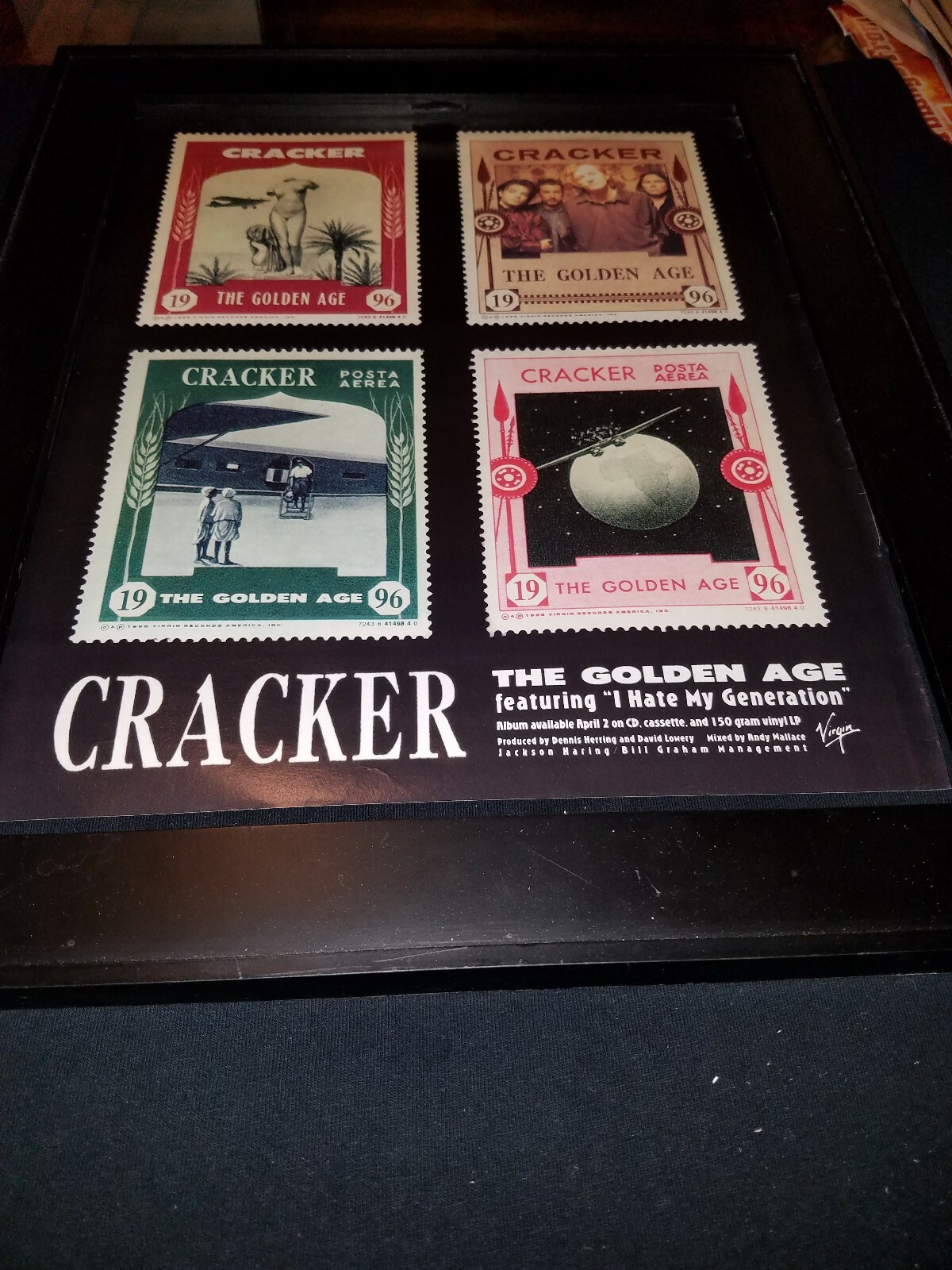 Cracker The Golden Age Rare Original Promo Poster Ad Framed! | eBay