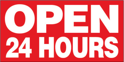 20x48 Inch OPEN 24 HOURS Vinyl Banner Sign New - rb | eBay