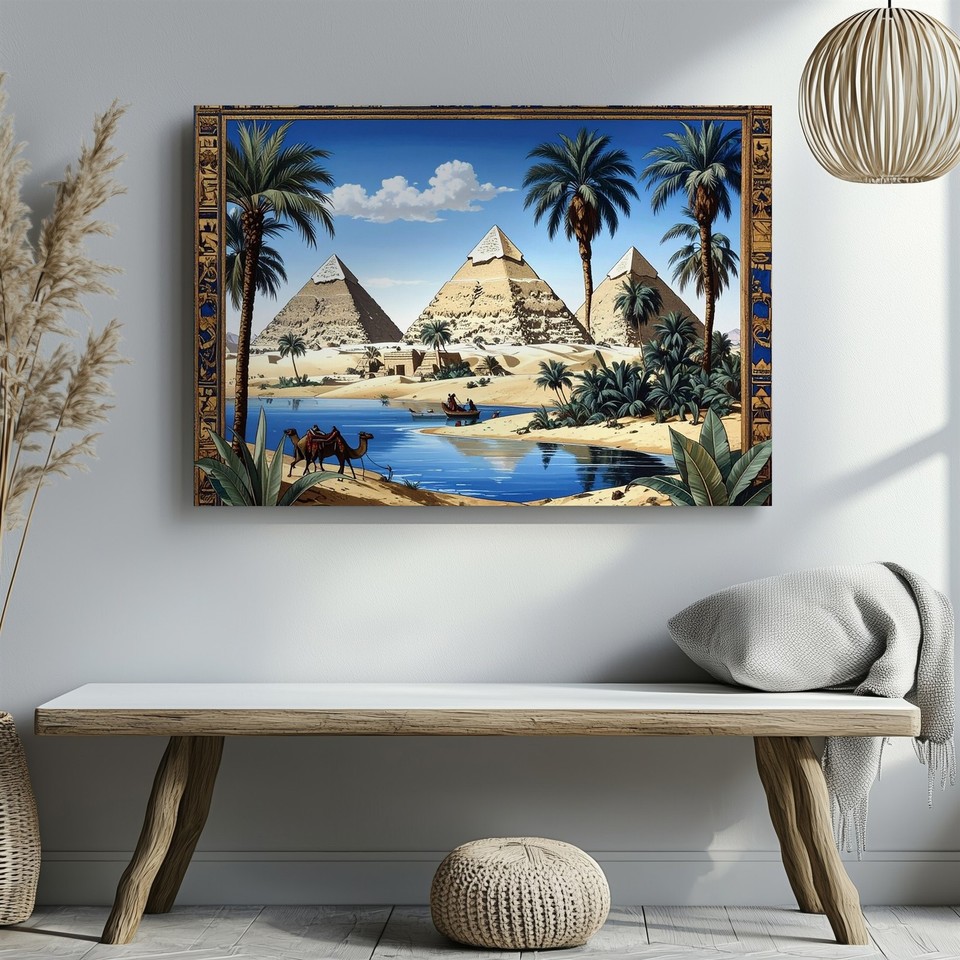 Egyptian Pyramids Tapestry Canvas Classical Ancient Egypt Wall Art | eBay