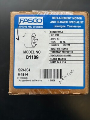 Motors - Fasco Shaded Pole