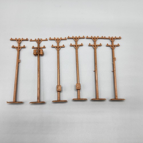 HO Scale Electric Trains Utility Line Poles Set of 6 | eBay