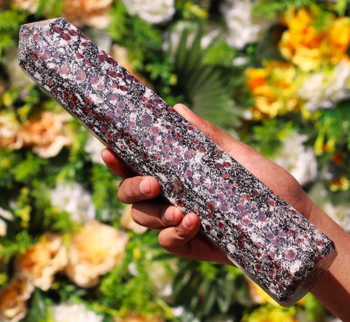 290MM Ruby Spinel In Matrix Crystal Obelisk Natural Healing 8 Faceted ...