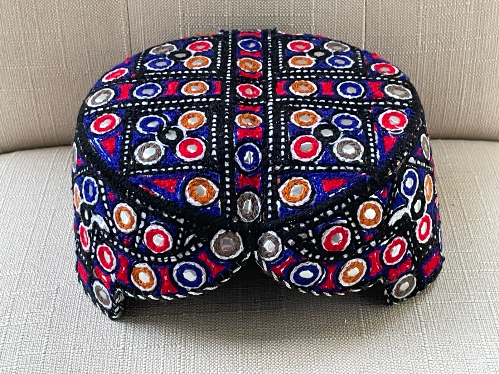 Sindhi Men Hat Cultural Ethnic Multi Color Cap Handmade Embroidery Hat ...